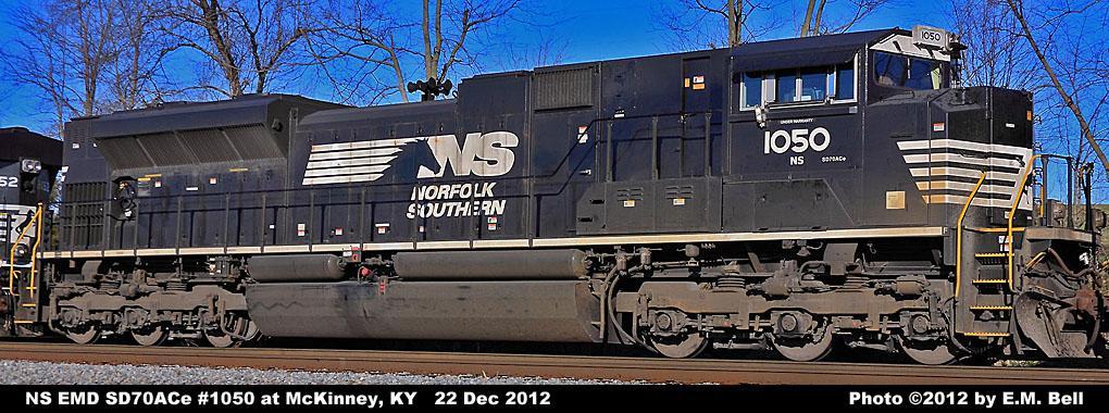 NS Diesel Locomotive Roster - EMD SD70ACe Nos. 1000-1174