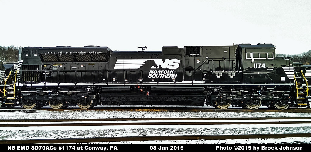 NS Diesel Locomotive Roster - EMD SD70ACe Nos. 1000-1174