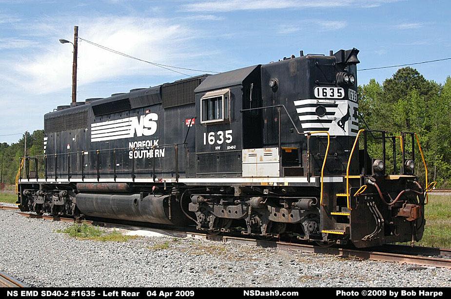 NS Diesel Locomotive Roster - EMD SD40-2 Nos. 1625-1635