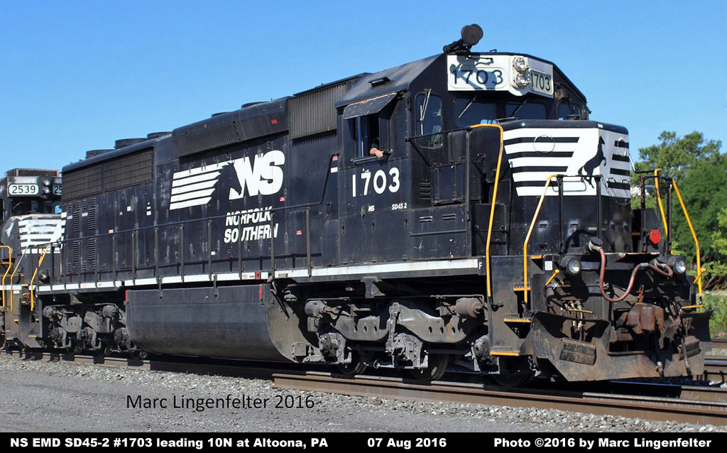 NS Diesel Locomotive Roster - EMD SD45-2 Nos. 1700-1705