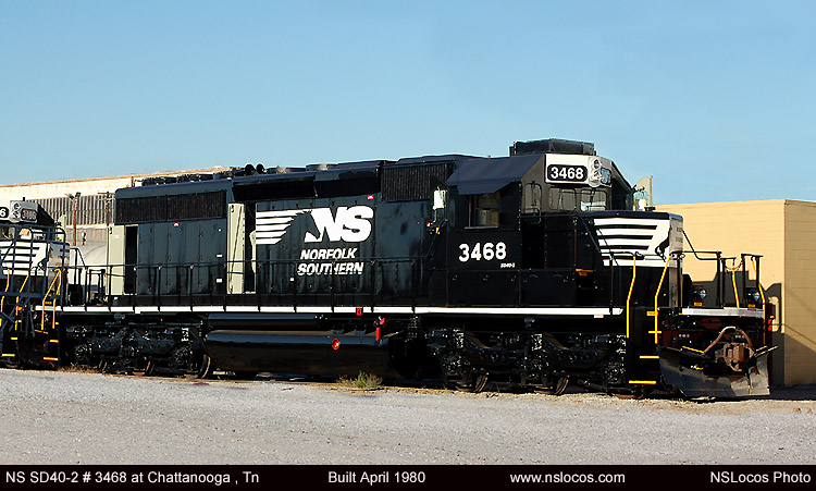 NS Diesel Locomotive Roster - EMD SD40-2 Nos. 3468-3491