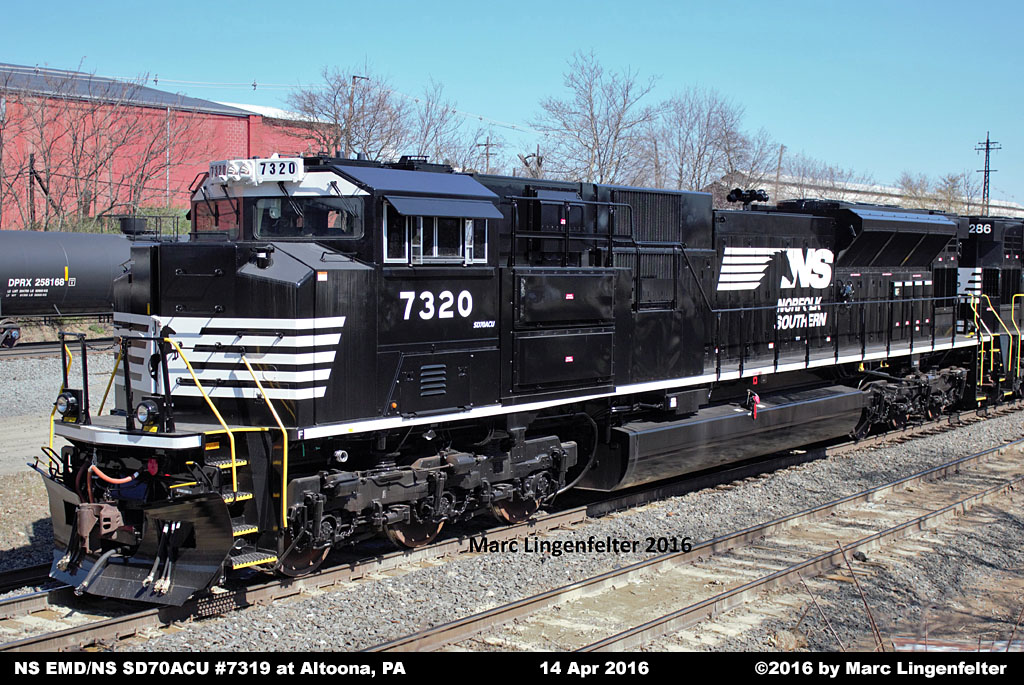 NS Diesel Locomotive Roster - EMD/NS SD70ACU Nos. 7229-7339