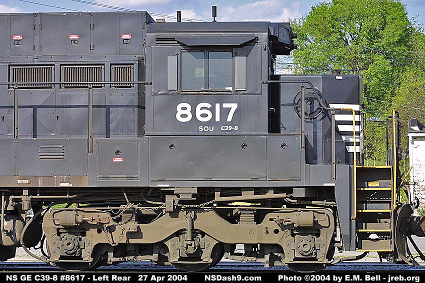 NS Locomotive Detail Photos - GE C39-8 #8617